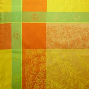 Square French Jacquard Yellow Tablecloth Yellow Epis